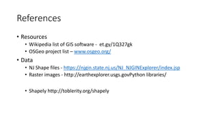 Geo spatial python princeton pug | PPT