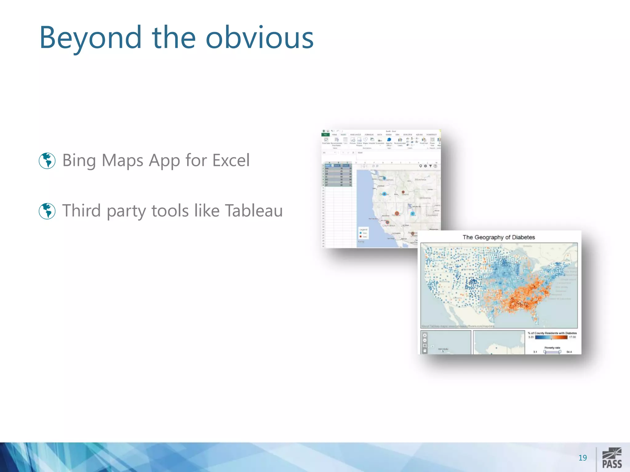 Geo spatial analytics using Microsoft BI | PDF
