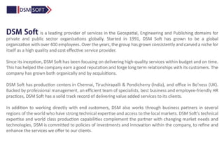 DSM Soft - Geospatial Services | PPT