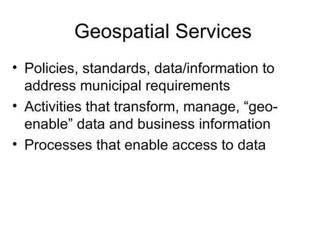Geospatial Competency Centre Review | PPT