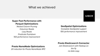 Uber Geo spatial data platform at DataWorks Summit | PDF
