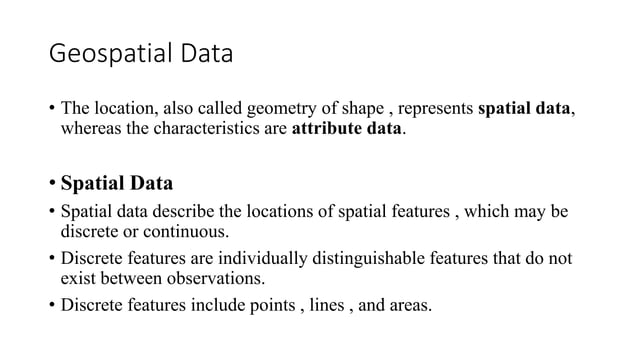 Geospatial Data Pptpptx 