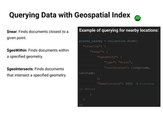 Open Source Mapping with Python, and MongoDB | PPT
