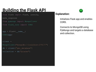 Open Source Mapping with Python, and MongoDB | PPT