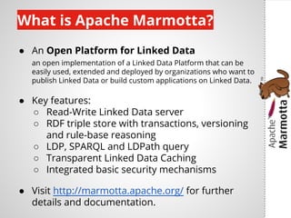 Geospatial querying in Apache Marmotta - ApacheCon Big Data Europe 2015 | PDF