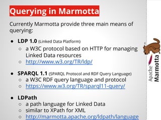 Geospatial querying in Apache Marmotta - ApacheCon Big Data Europe 2015 | PDF