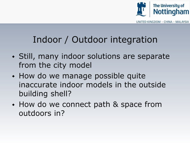 University of Nottingham - NGI Geospatial Science Example Activities | PPT