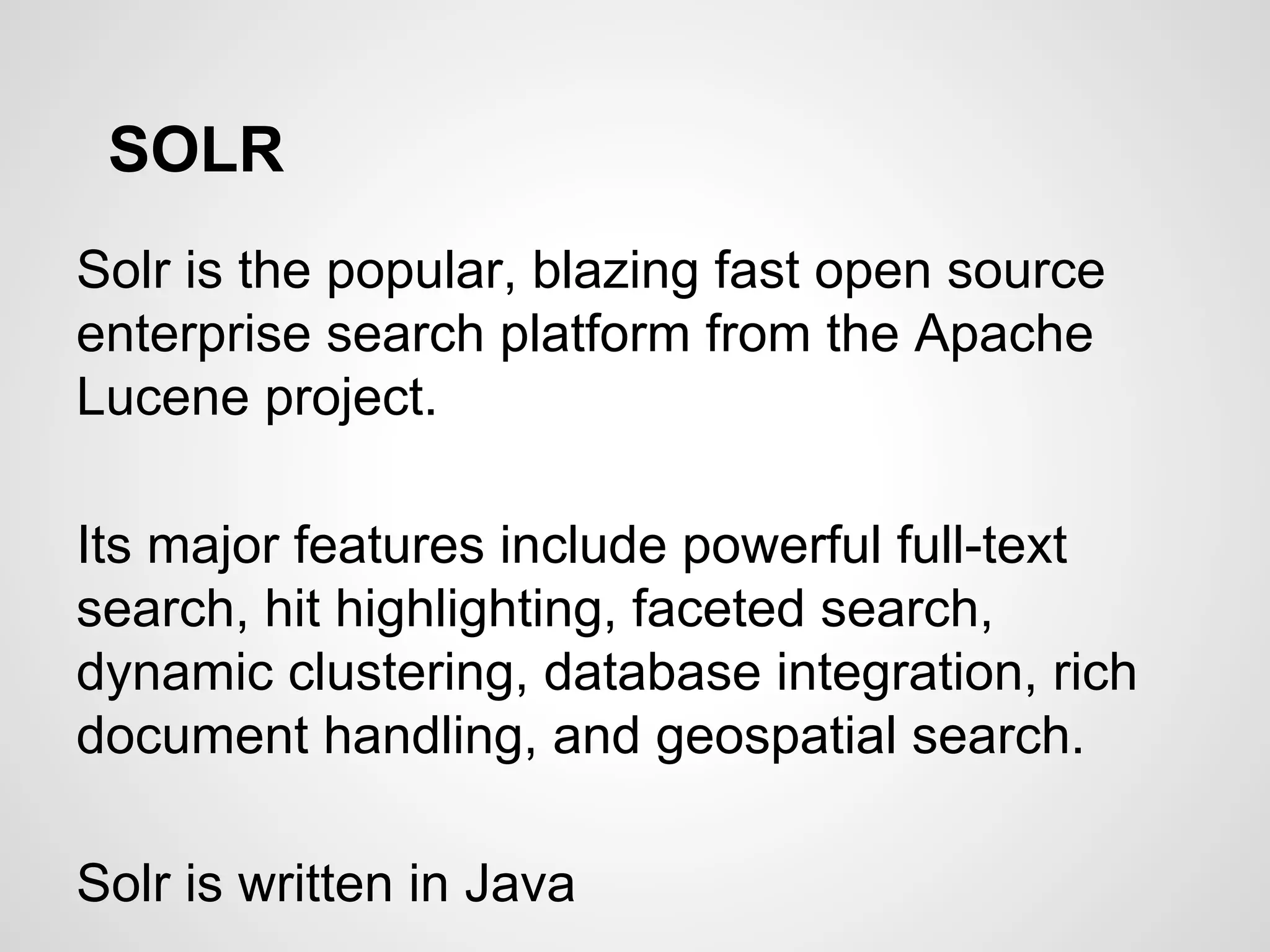 Geospatial search with SOLR | PDF