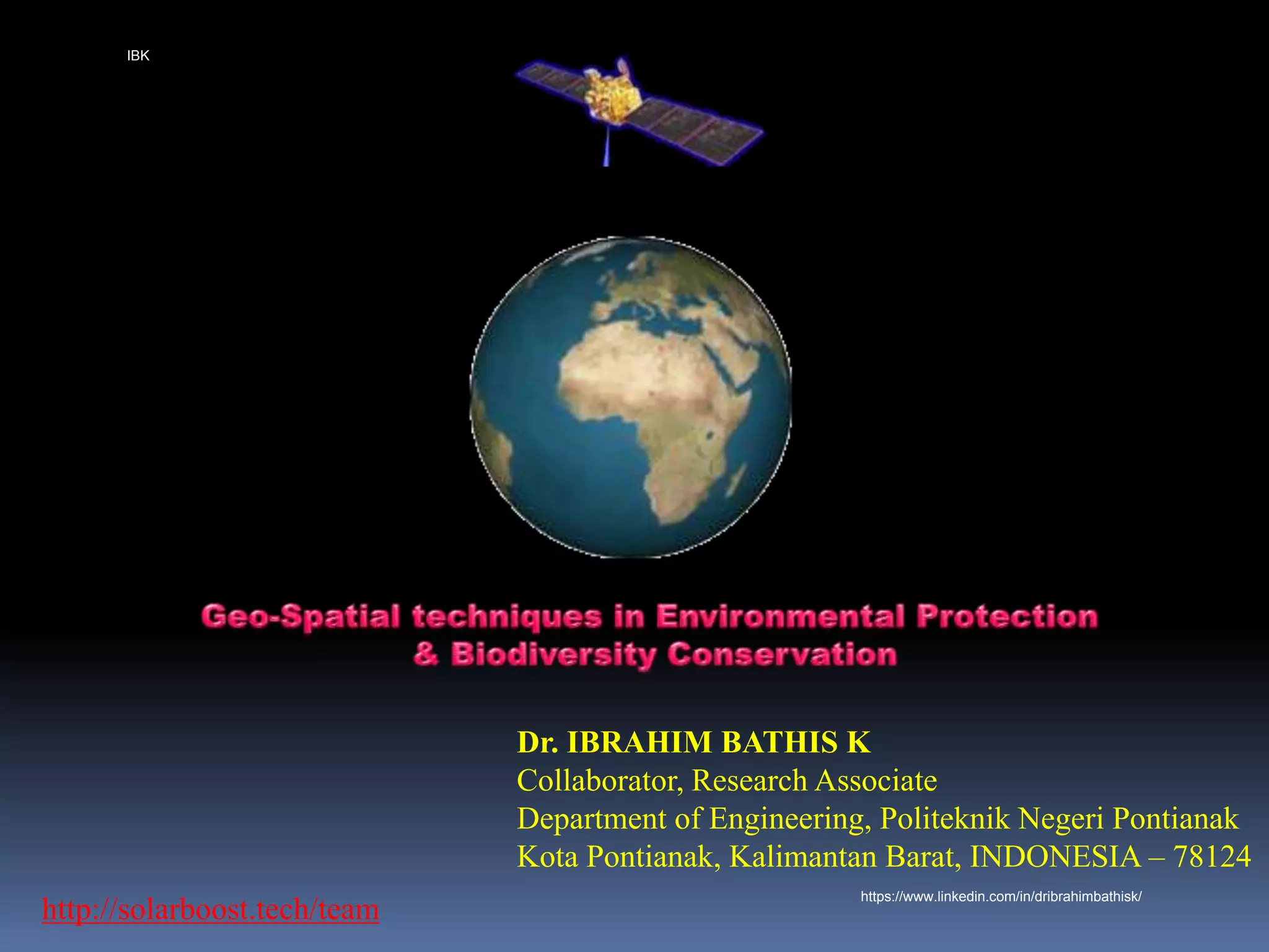 GEO-SPATIAL TECHNOLOGY IN ENVIRONMENTAL SCIENCE & MANAGEMENT | PDF
