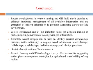 role of Geospatial technology in agriculture | PPTX
