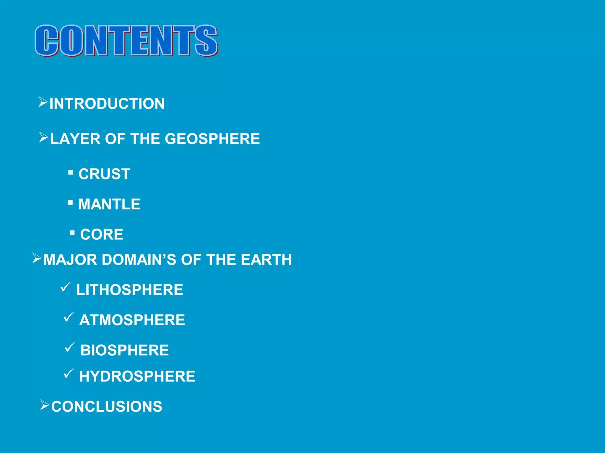 Geosphere and domains of the earth | PPT