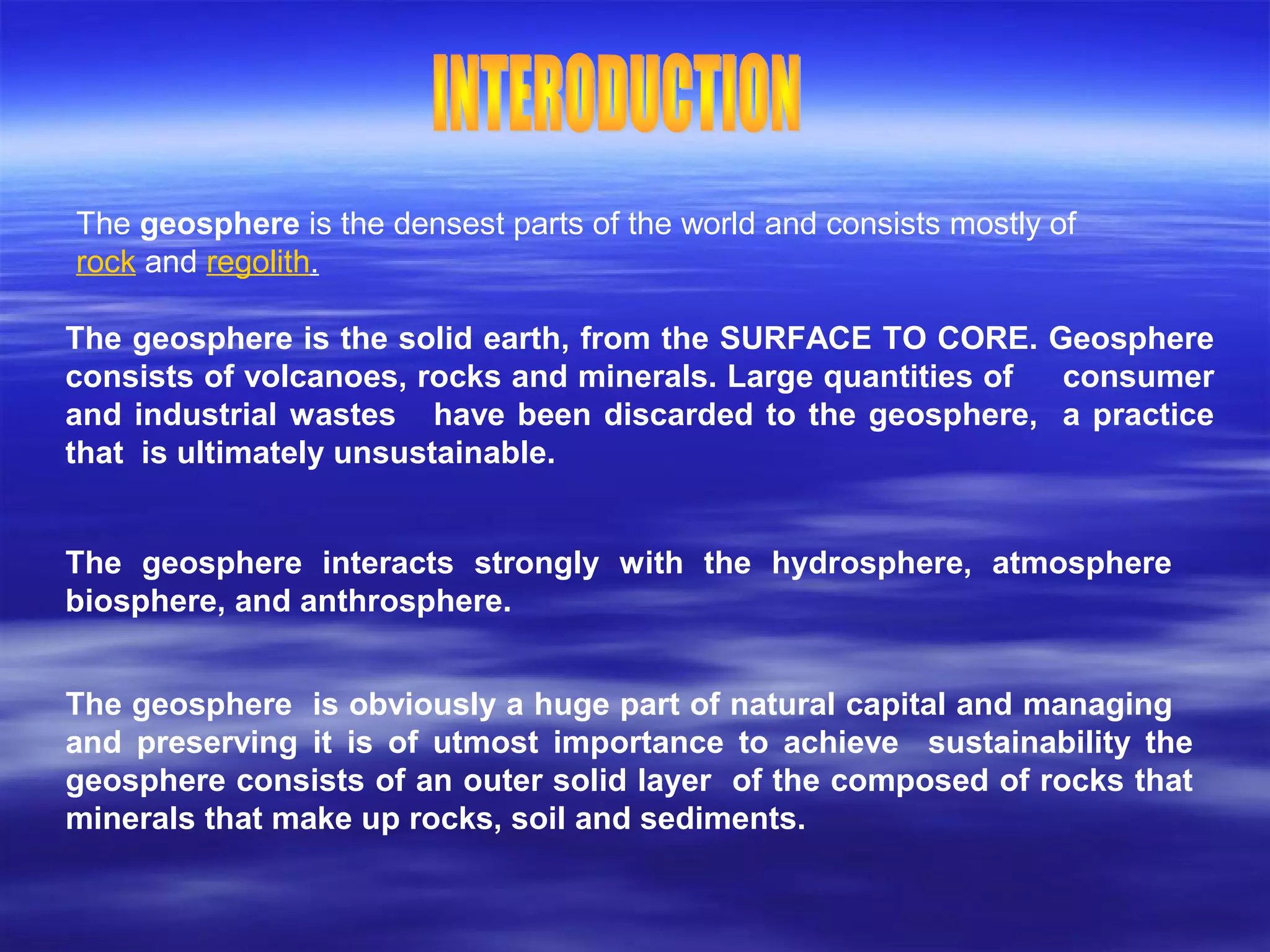 Geosphere and domains of the earth | PPT