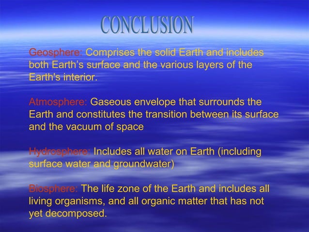 Geosphere and domains of the earth | PPT