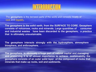 Geosphere and domains of the earth | PPT