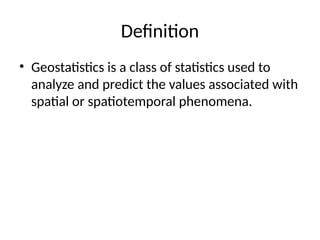 Geostatistics for spatia data analysis and interpretaion.pptx