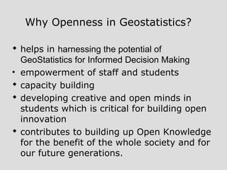 GeoStatistics for Informed decision making | PPT