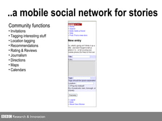 Geostories - A BBC Innovation Mobile Citizenship project | PPT