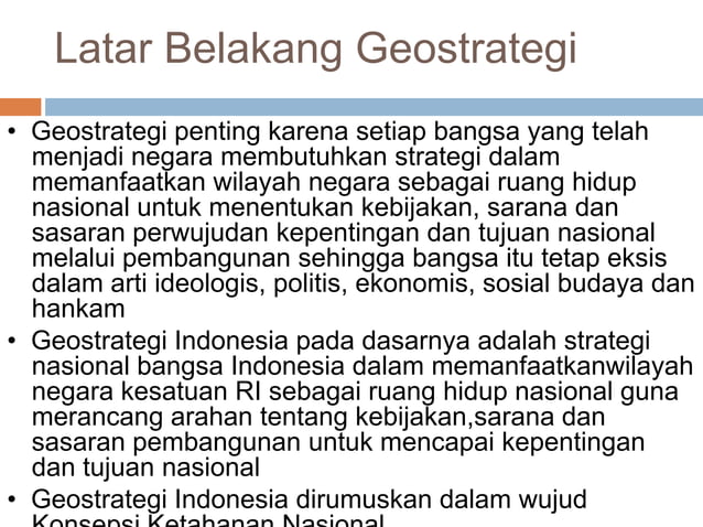 Geostrategi indonesia | PPTX
