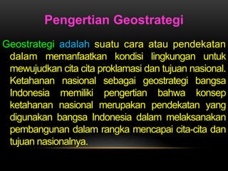 Geostrategi ppt | PPT