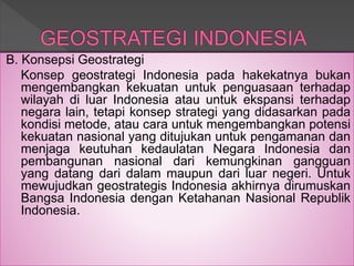 Geostrategis dan ketahanan nasional | PPTX