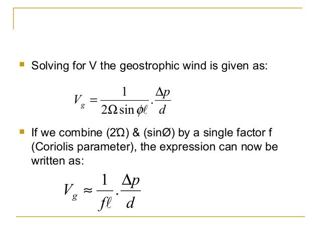 Geostrophic winds