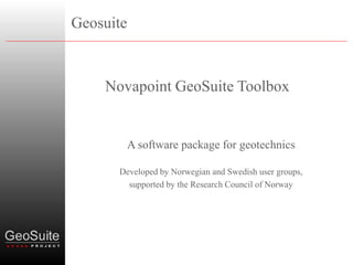 Geosuite i og_ii_sw | PPT