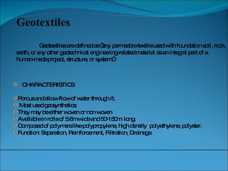 Geosynthetics | PPT
