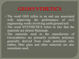 GEOSYNTHETICS for FOUNDATION ENGINEERING | PPT