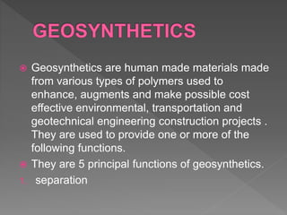 Geosynthetics | PPTX