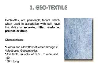 GEOSYNTHETICS IN CIVIL ENGINEERING WORLD | PPTX