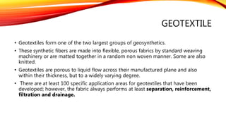 Geosynthetics and fibre textile | PPTX
