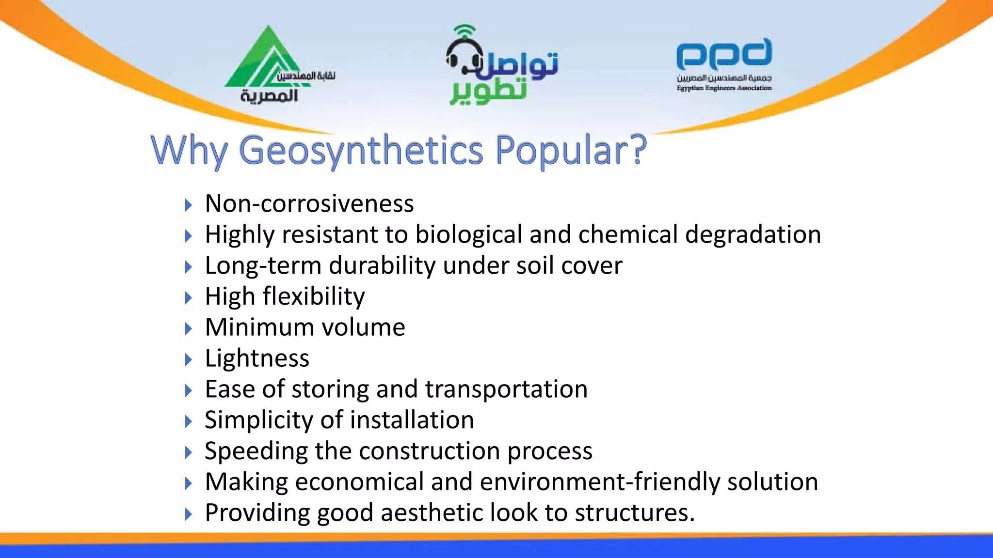 Geosynthetics in civil engineering (multifunctional uses of ...