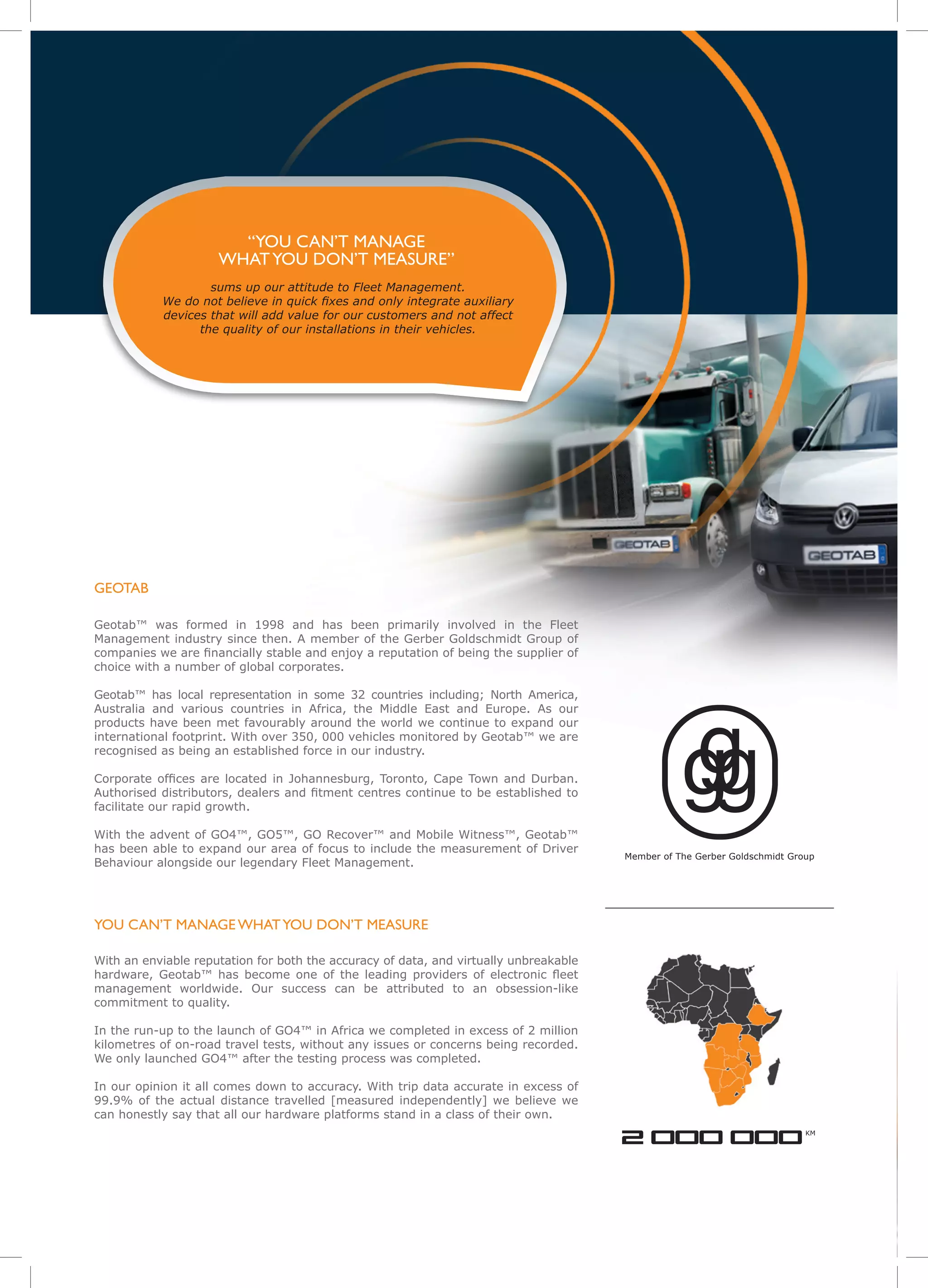 Geotab Fleet Management Brochure | PDF