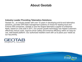 GeoTab Solution Overview | PPTX