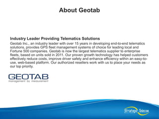 Geotab Detailed Presentation | PPTX