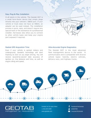 Geotab go7 brochure | PDF | Auto Navigation Systems | Auto Technology