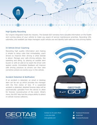 Geotab go7 brochure | PDF | Auto Navigation Systems | Auto Technology