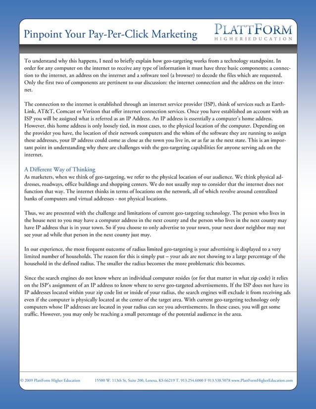 Geotargeting PPC Paper | PDF