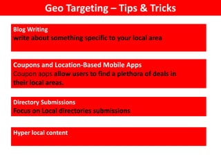 Geo targeting tips and tricks | PPT