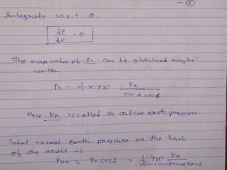 Earth pressure (Geotech 2nd unit complete) | PPTX