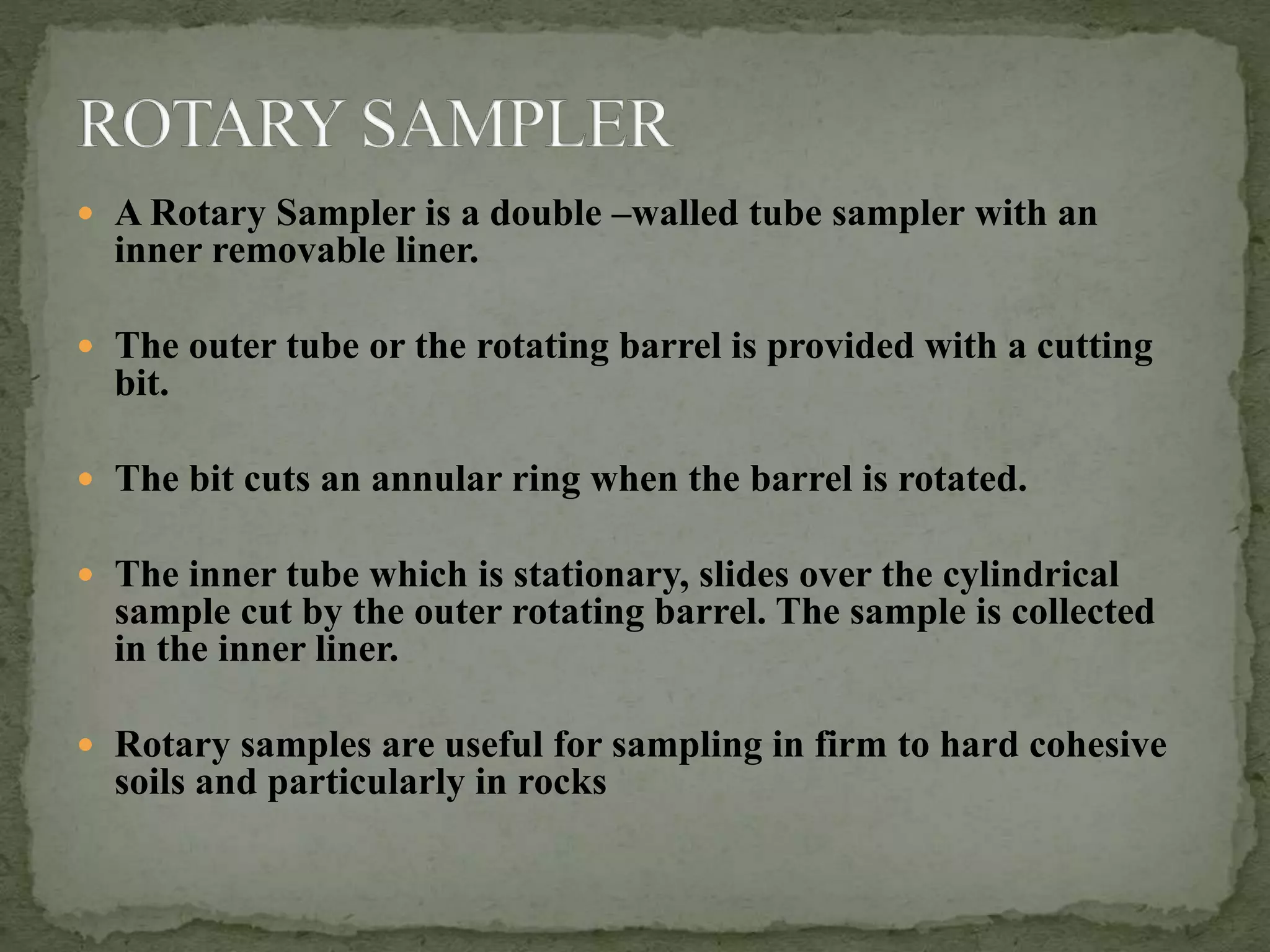 Types of samplers used in soil sampling | PPTX
