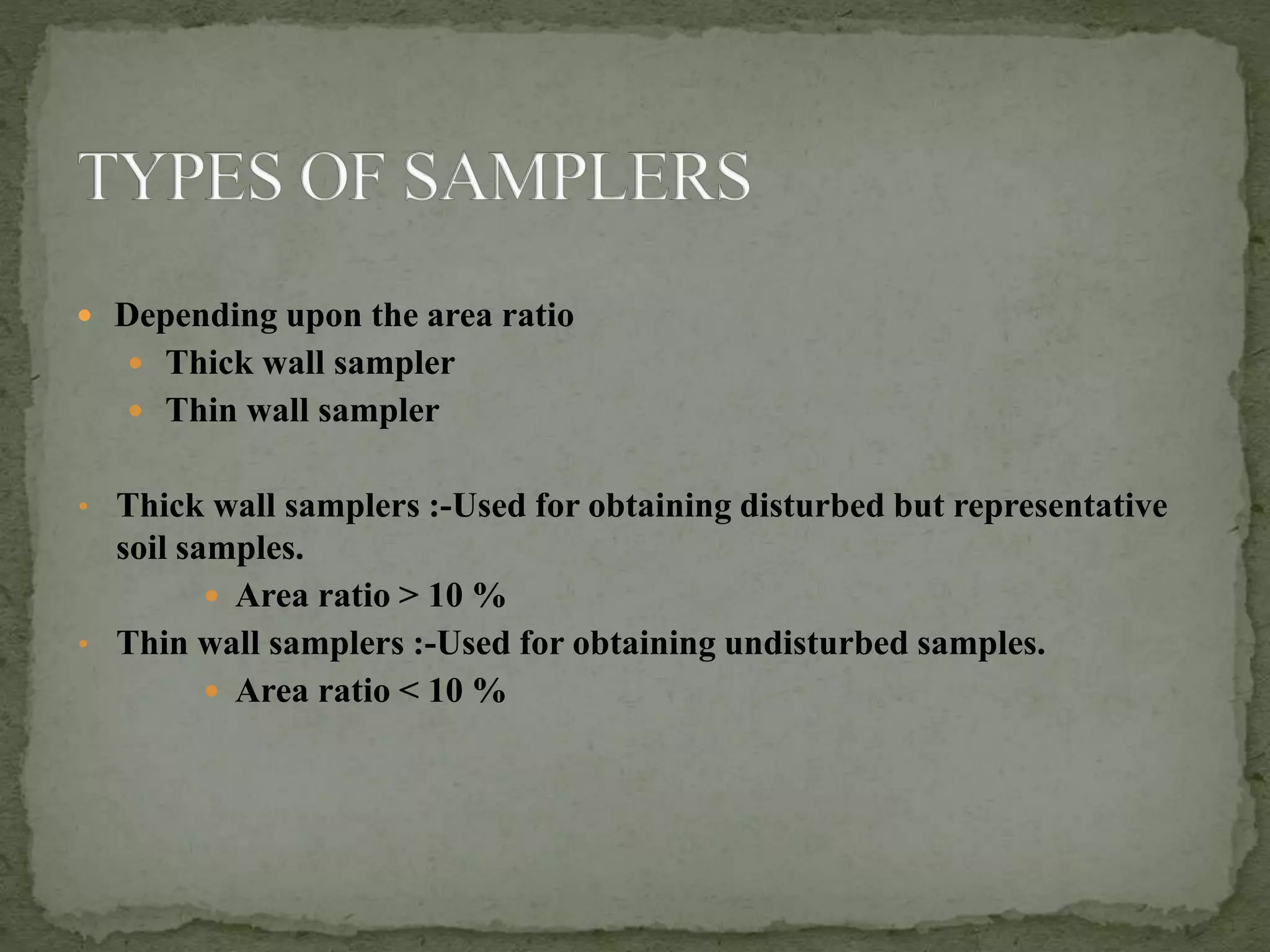 Types of samplers used in soil sampling | PPTX