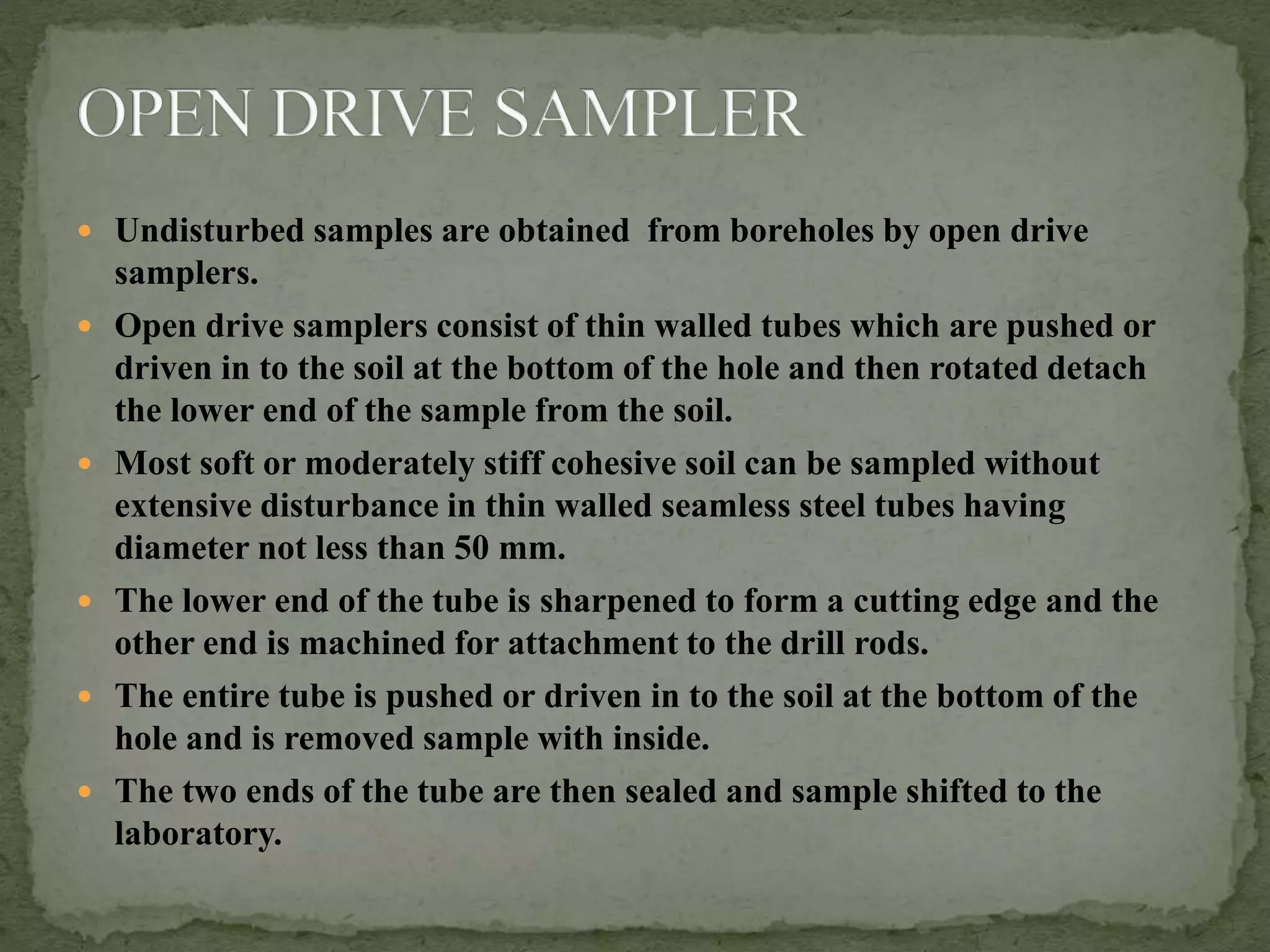 Types of samplers used in soil sampling | PPTX