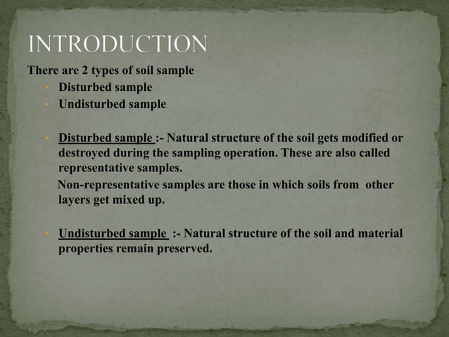 Types of samplers used in soil sampling | PPTX | Geology | Science
