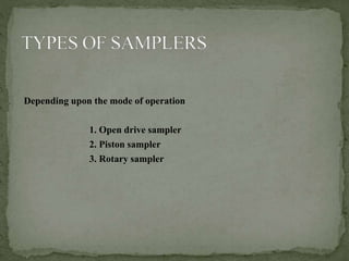 Types of samplers used in soil sampling | PPTX