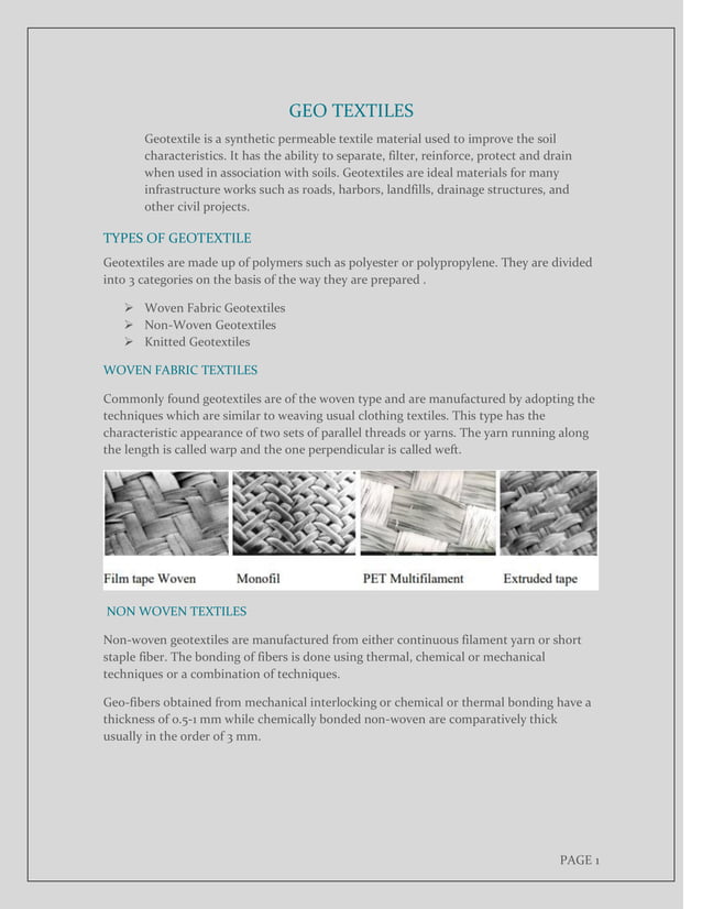 Geo tech ,home tech build tech textiles | PDF