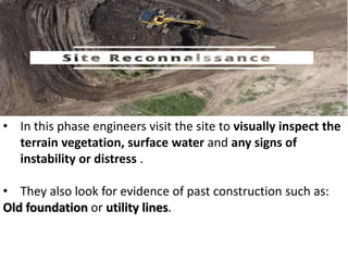 Site investigation important stages in site | PPTX