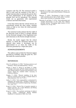 Geotechnical analysis of gravity flow during block caving | PDF ...