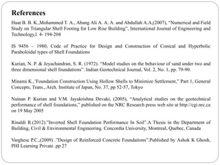 Geotechnical behaviour of shell foundations | PPTX