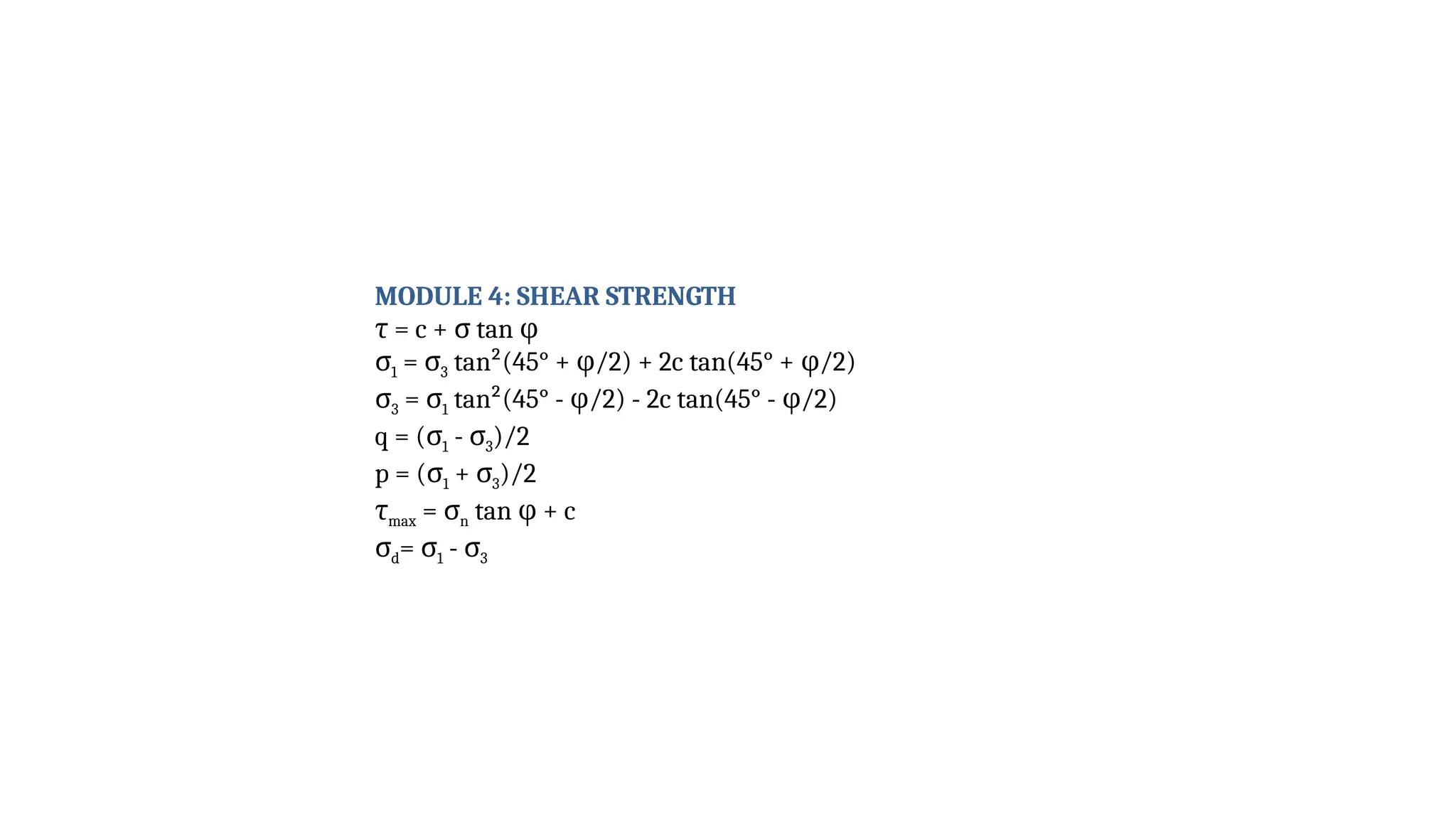 GEOTECHNICAL ENGINEERING FORMULA LIST 1.pptx